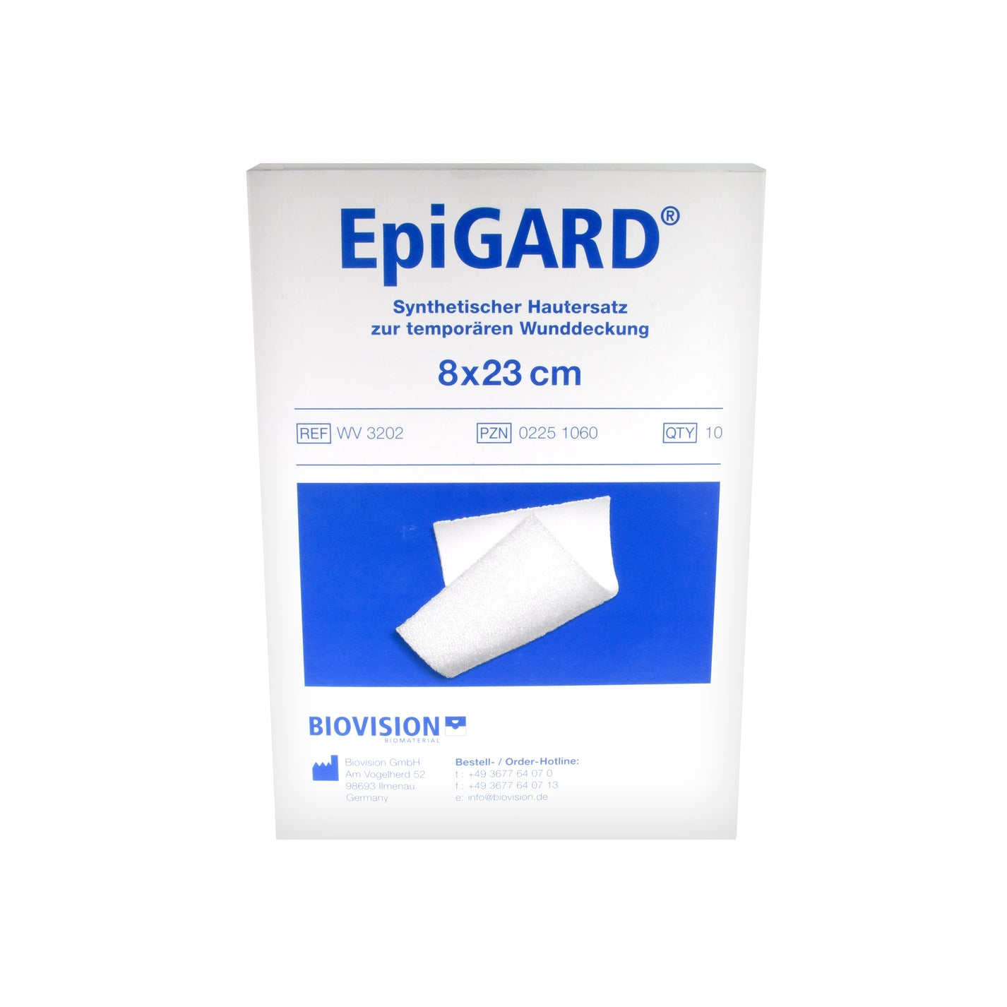 EpiGARD Verband 8 x 23cm Synthetischer Hautersatz, 10 St – BeautysBest
